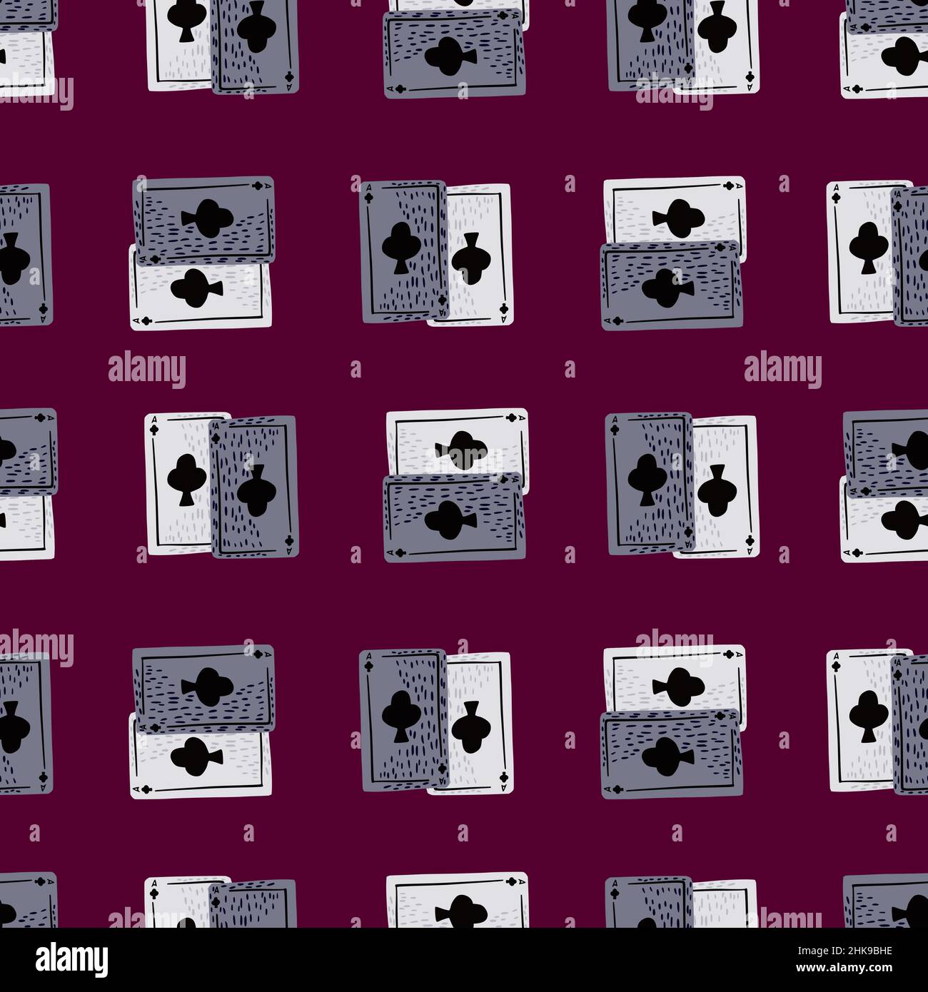 Game cards seamless pattern. Design gambling. Repeated texture in ...