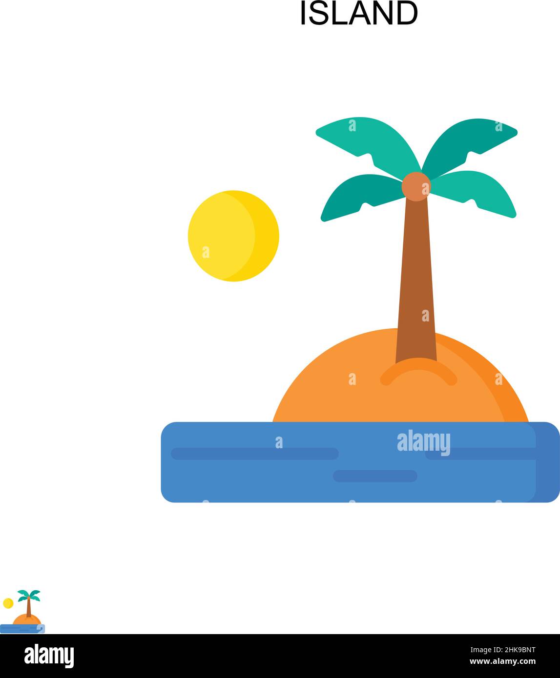 Island Simple Vector Icon Illustration Symbol Design Template For Web Mobile Ui Element Stock