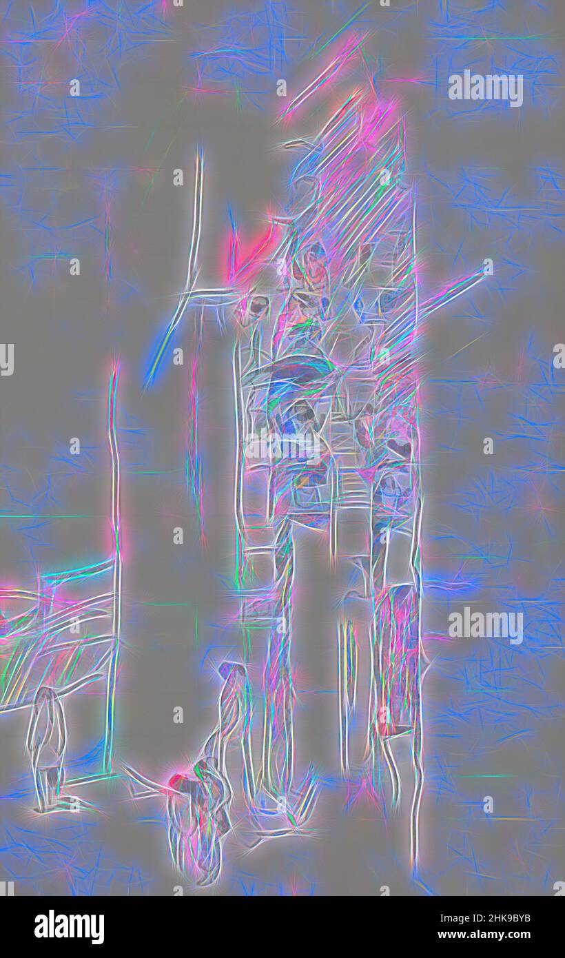 Inspired by There are some figures at the gate. The gate is decorated ...