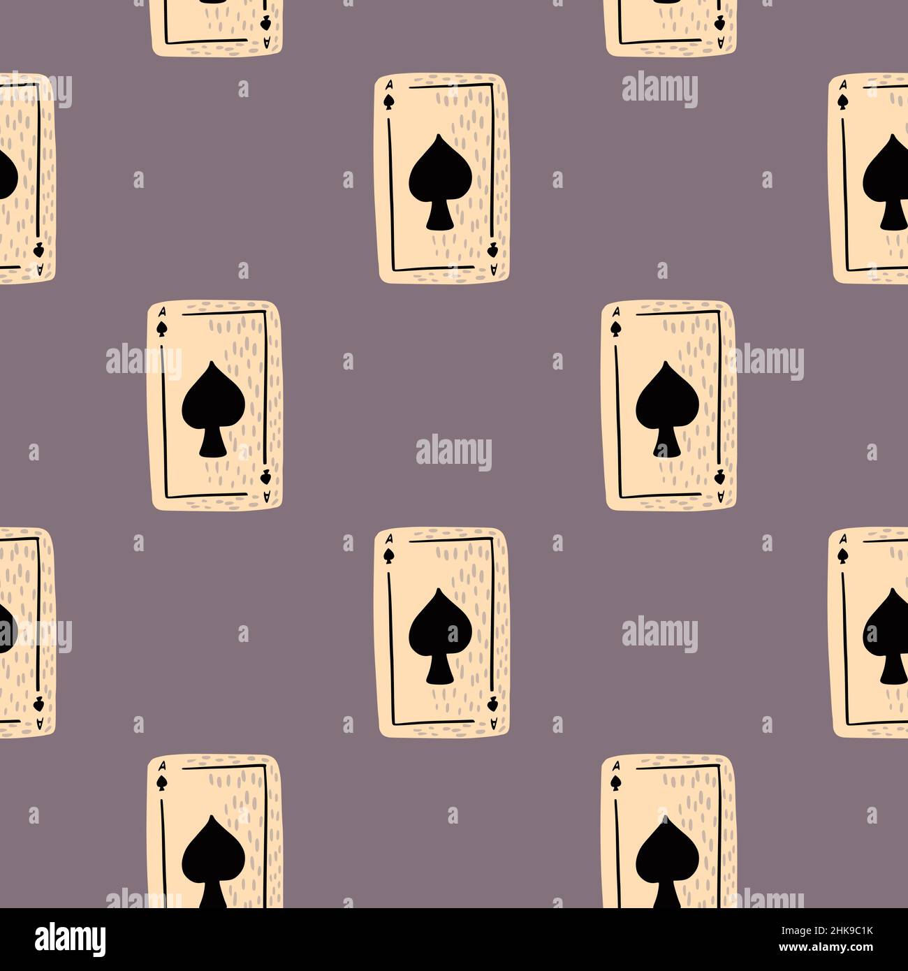 Game cards spades seamless pattern. Design gambling. Repeated texture ...