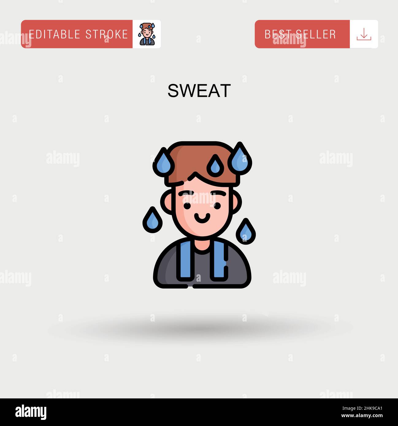 Sweaty face adult Stock Vector Images - Alamy