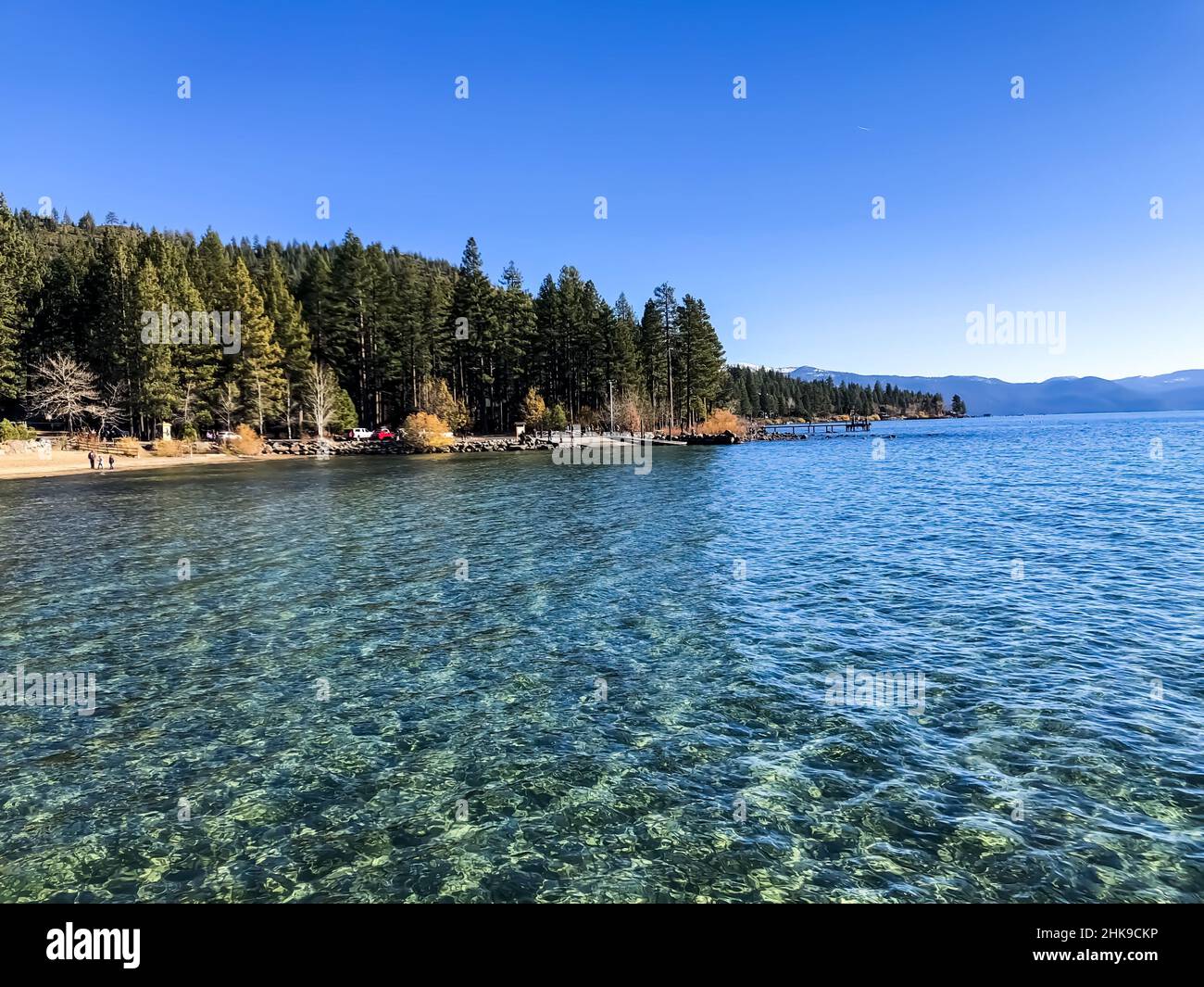 Fresh water Lake with super clean water, photo taken in Lake Tahoe Area ...