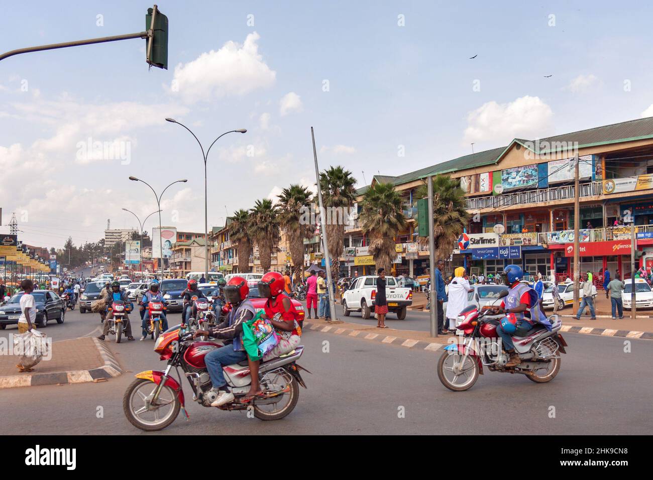 Busy traffic in Kigali Stock Photo - Alamy