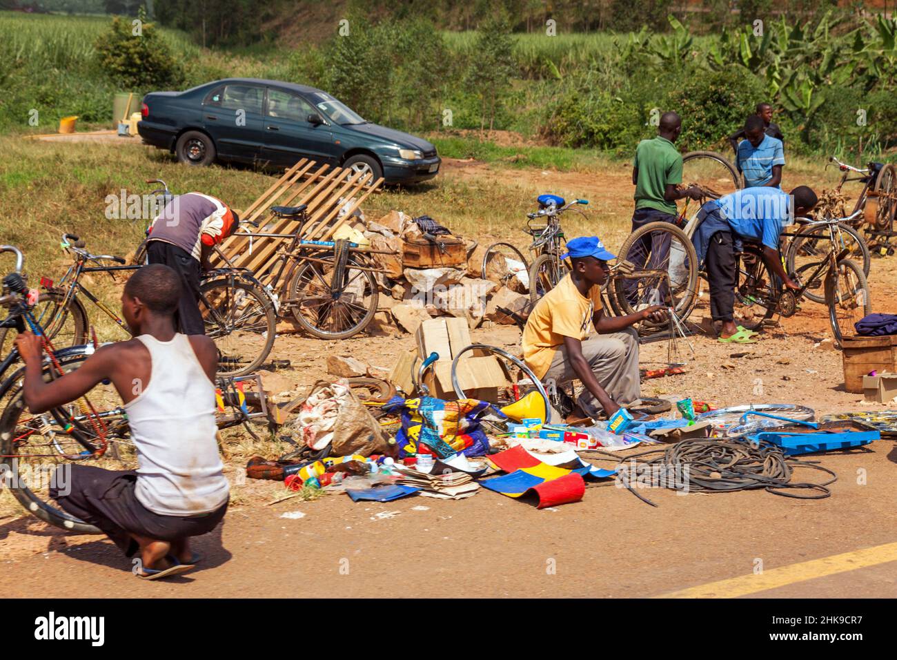 Along the road in Rwanda Stock Photo - Alamy