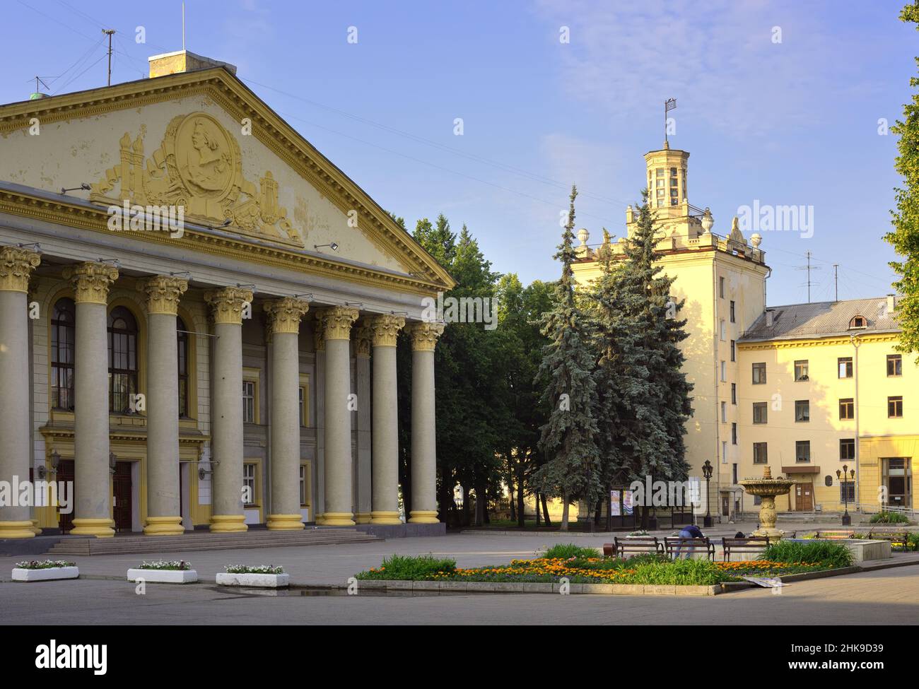 The square near the Gorky House of Culture. An architectural monument ...