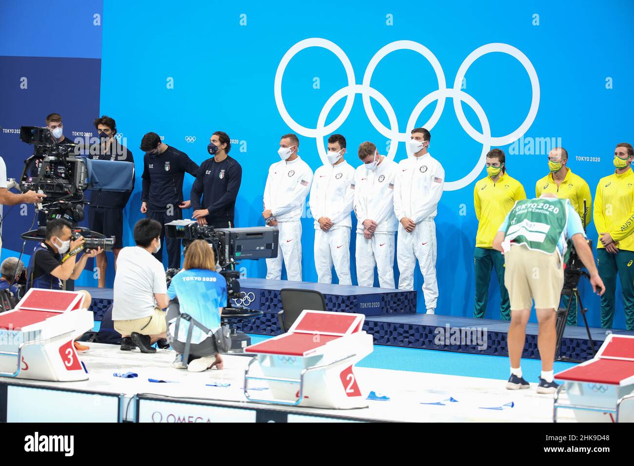 JULY 26th, 2021 - TOKYO, JAPAN: Victory Ceremony of the Men's 4x100m ...