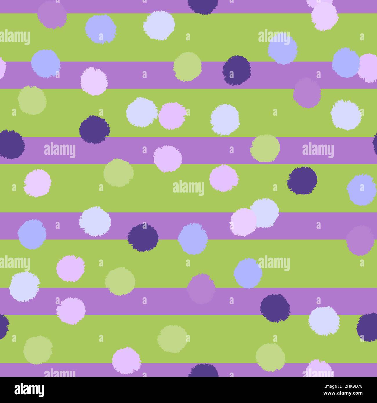 Pom poms of seamless pattern. Hand drawn cute background. Repeated ...