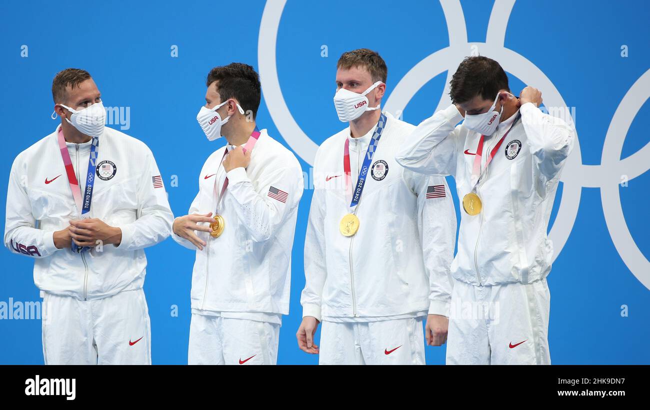 JULY 26th, 2021 - TOKYO, JAPAN: Caeleb Dressel, Blake Pieroni, Bowe ...