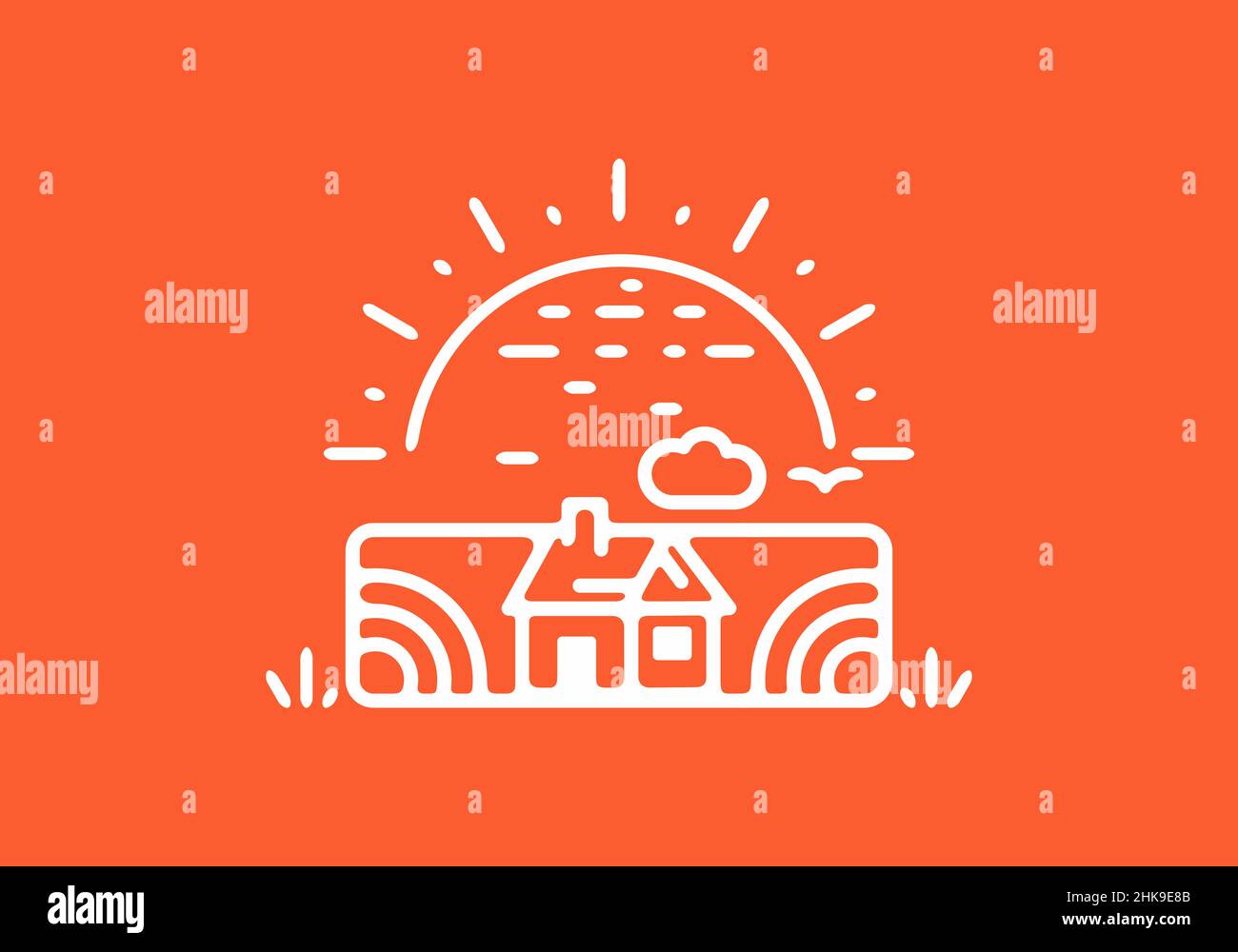 House line art illustration graphic design Stock Vector Image & Art - Alamy