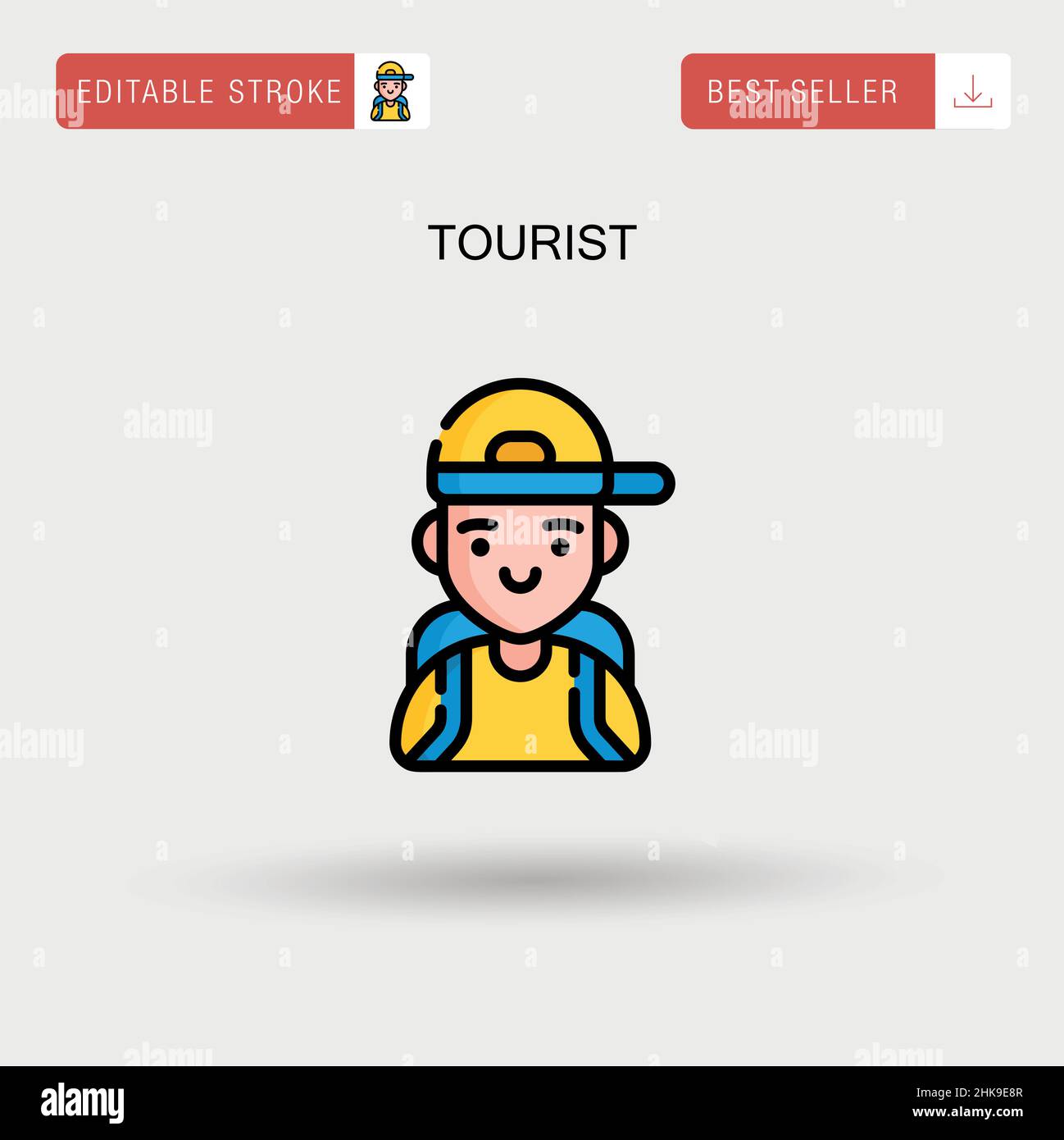 Tourist Simple vector icon Stock Vector Image & Art - Alamy