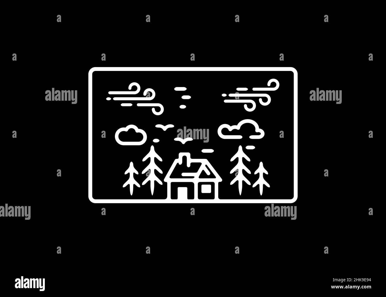 House line art illustration graphic design Stock Vector Image & Art - Alamy