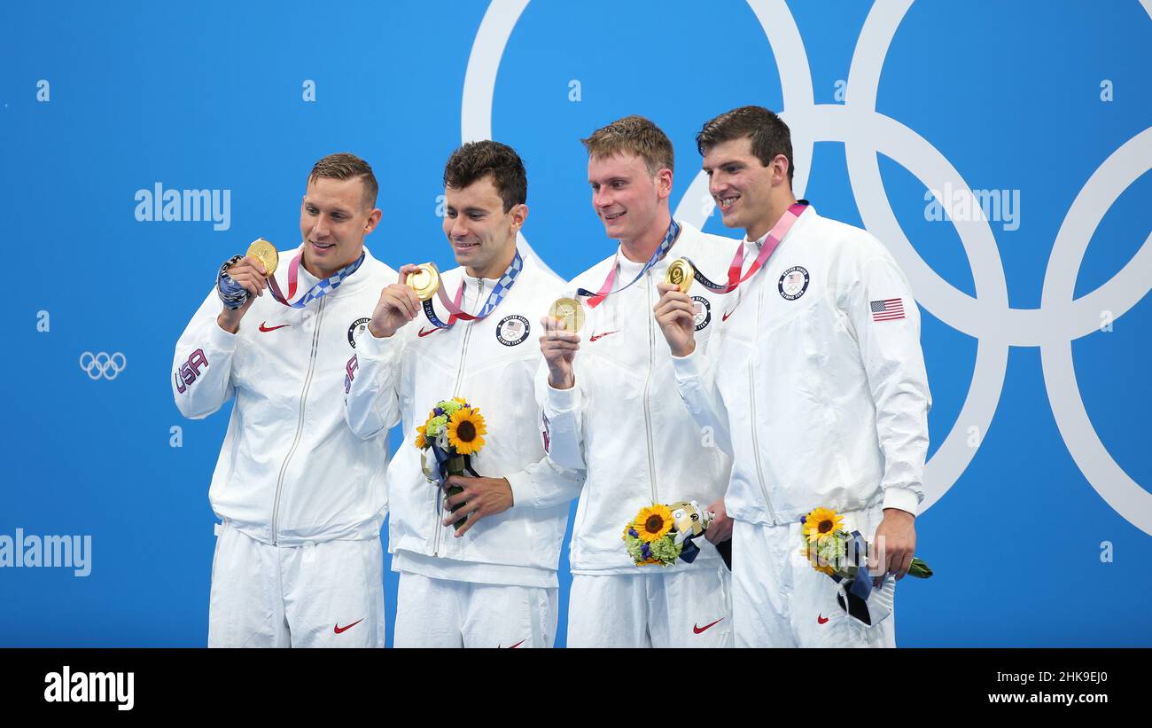 JULY 26th, 2021 - TOKYO, JAPAN: Caeleb Dressel, Blake Pieroni, Bowe ...