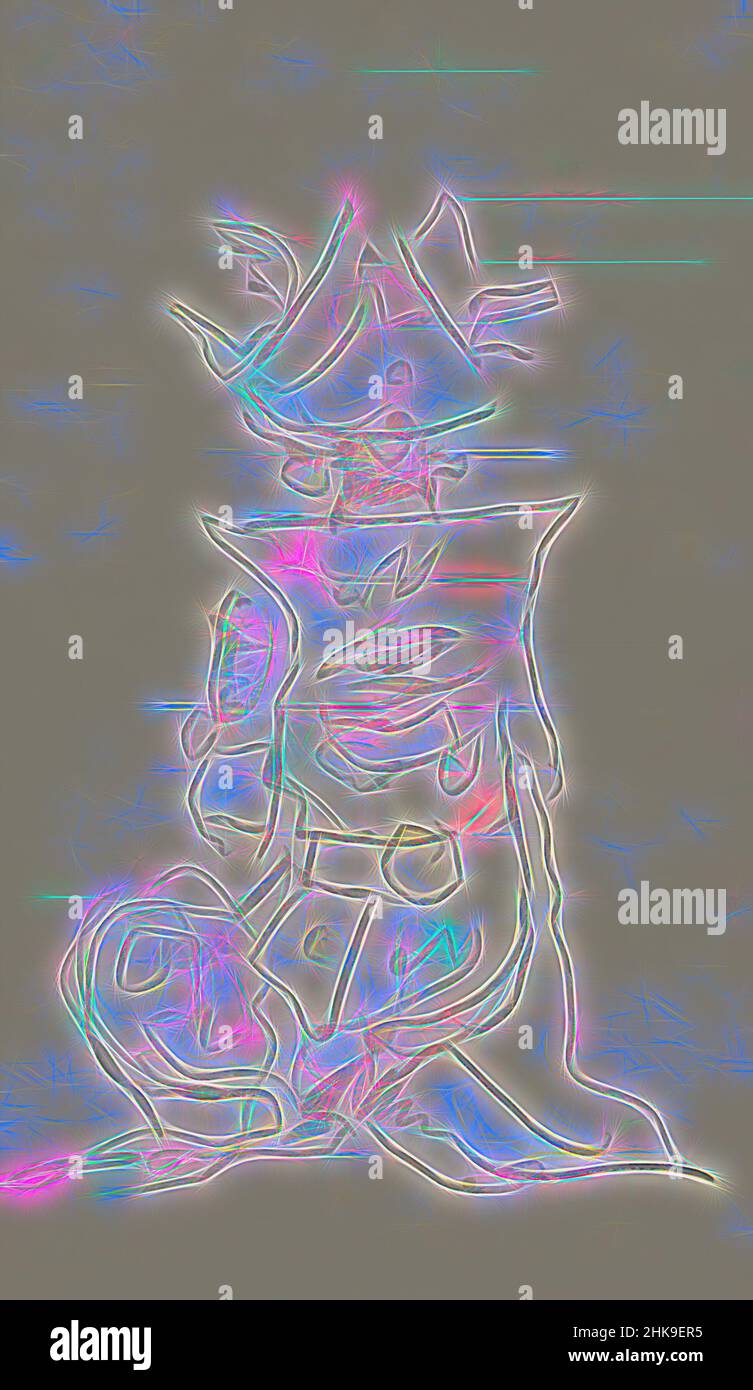 Inspired by Crouched figure in traditional costume, seen from behind ...