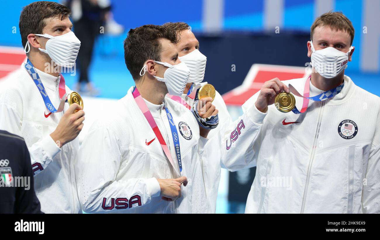 JULY 26th, 2021 - TOKYO, JAPAN: Caeleb Dressel, Blake Pieroni, Bowe ...