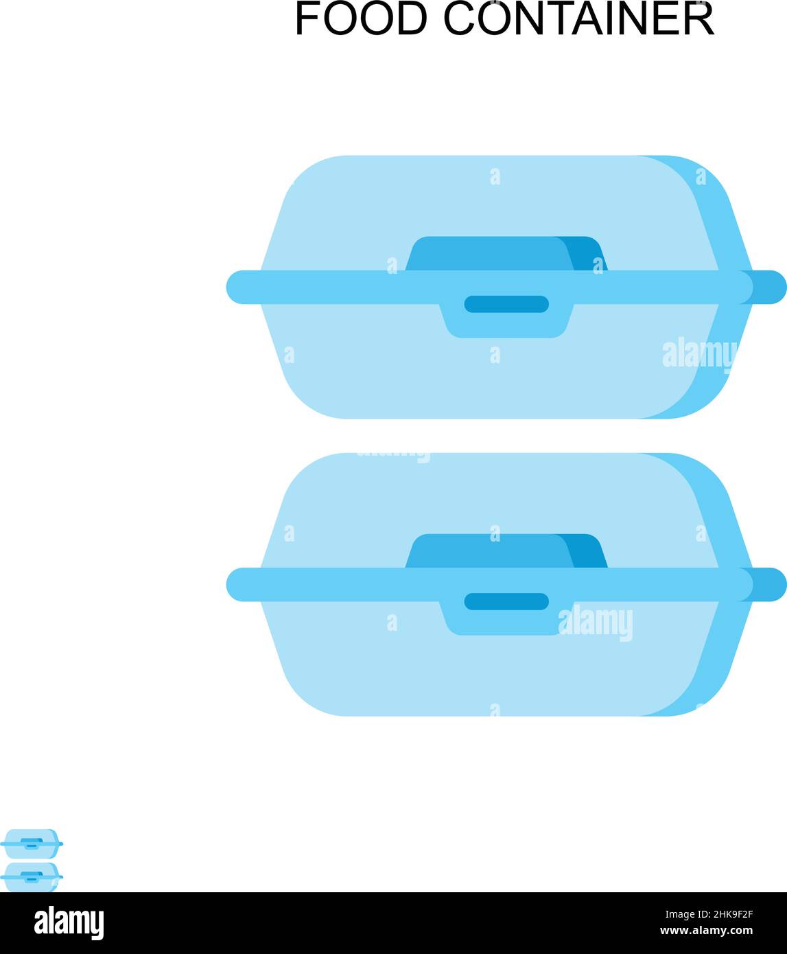 Food container Simple vector icon. Illustration symbol design template ...