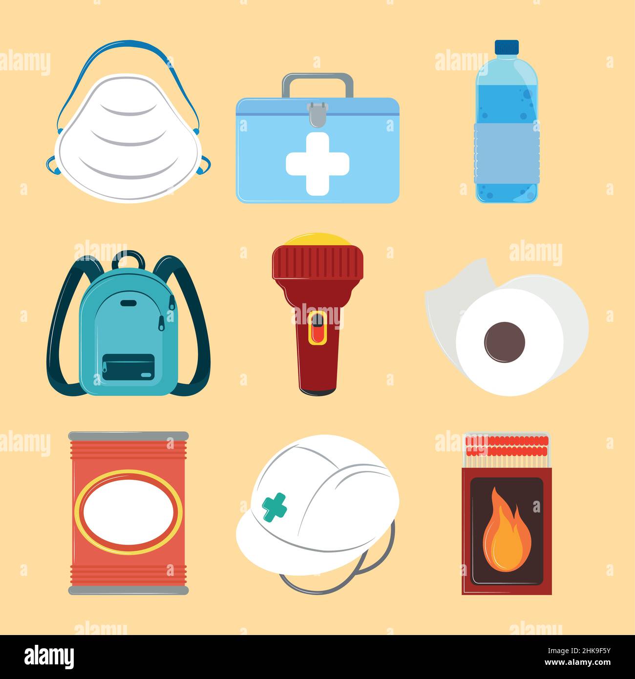 Emergency preparedness icons hi-res stock photography and images - Alamy