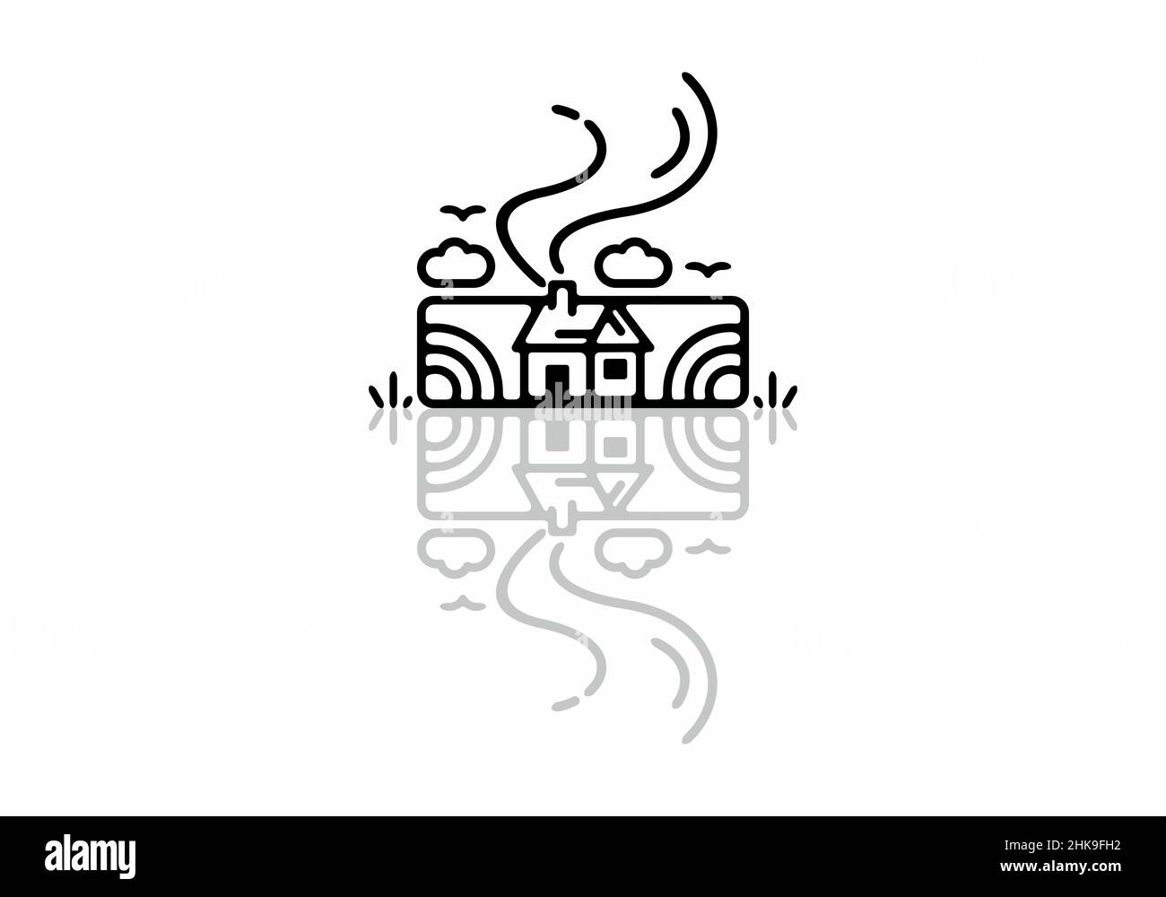 House line art illustration graphic design Stock Vector Image & Art - Alamy