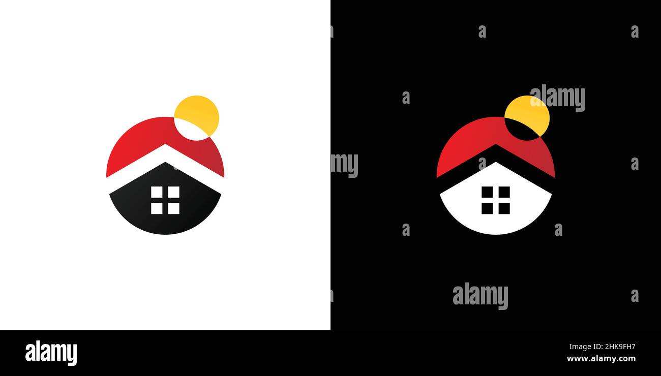 Unique and modern house logo illustration design Stock Vector Image ...