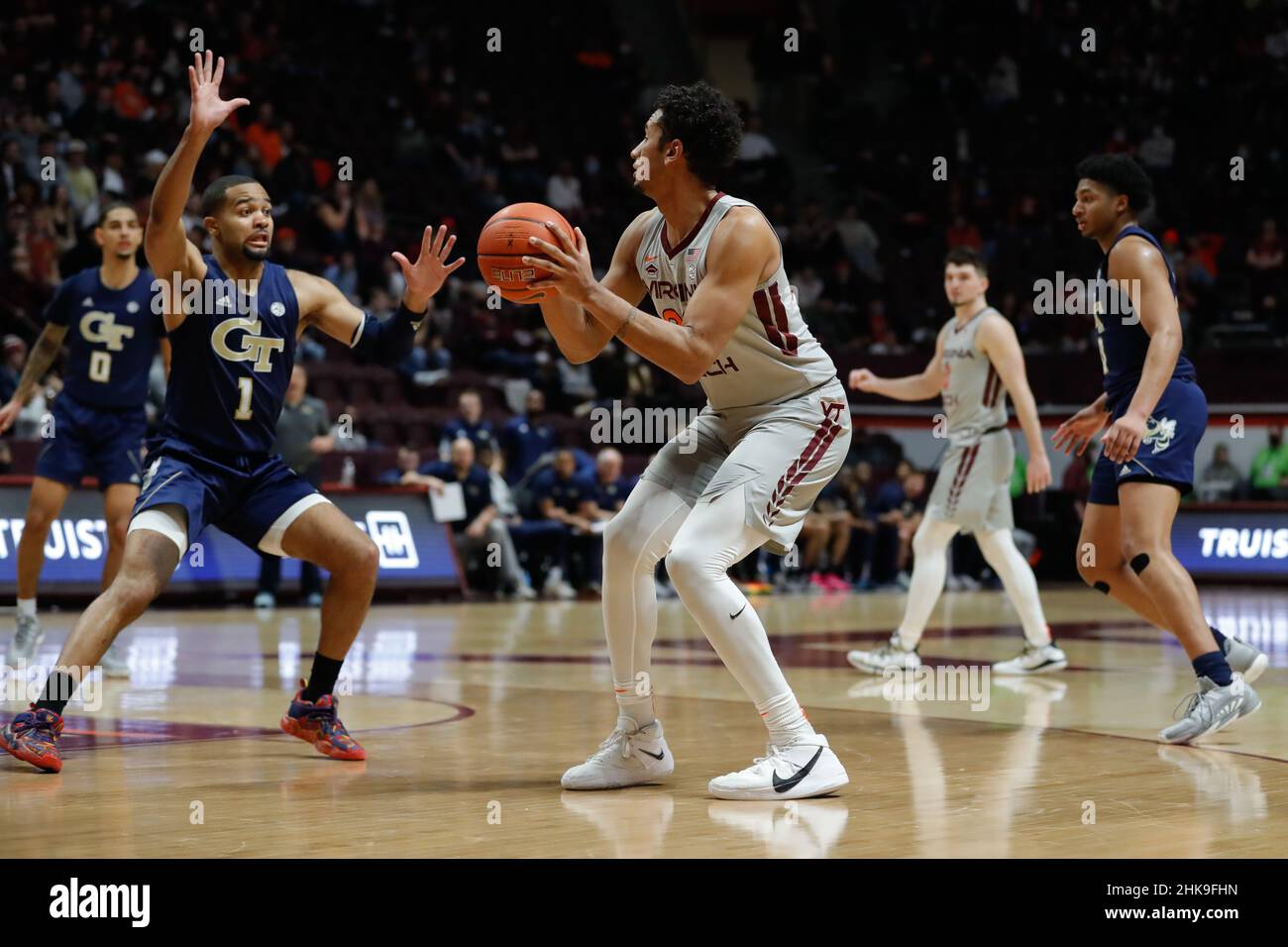 Blacksburg, Virginia, USA. 2nd Feb, 2022. Virginia Tech Hokies forward ...