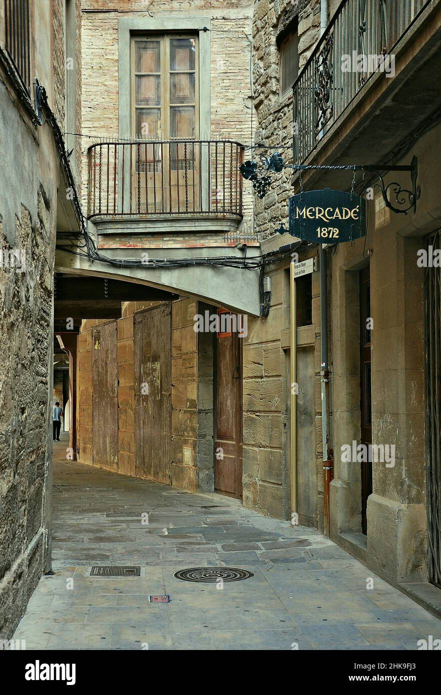 Old town of Guissona in the region of La Segarra province of Lleida ...