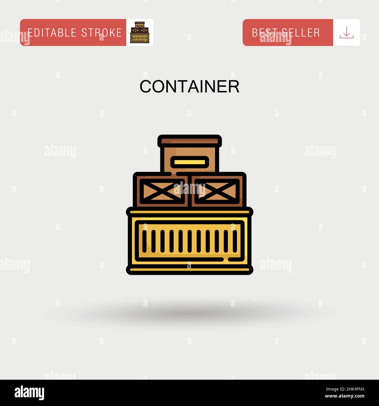 Container Simple vector icon Stock Vector Image & Art - Alamy