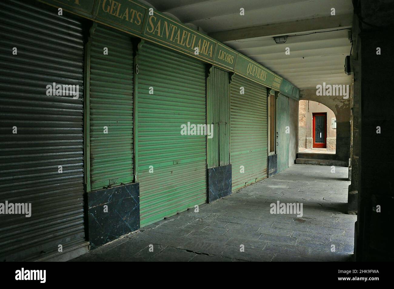 Old town of Guissona in the region of La Segarra province of Lleida ...