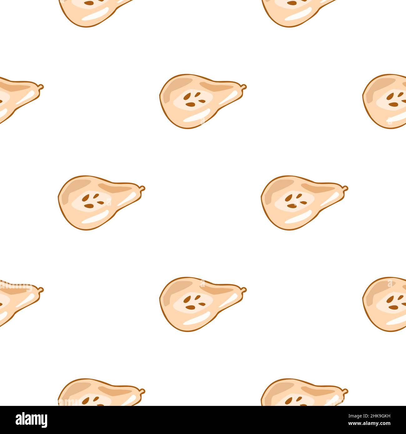 Pears of seamless pattern. Hand drawn background fruit. Repeated ...
