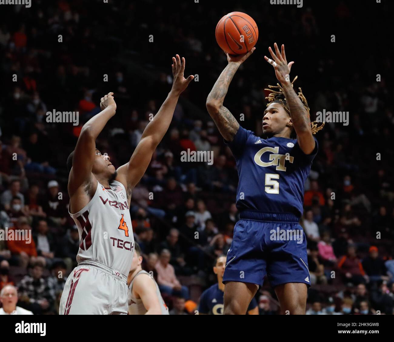 February 2, 2022: Georgia Tech Yellow Jackets guard Deivon Smith (5 ...
