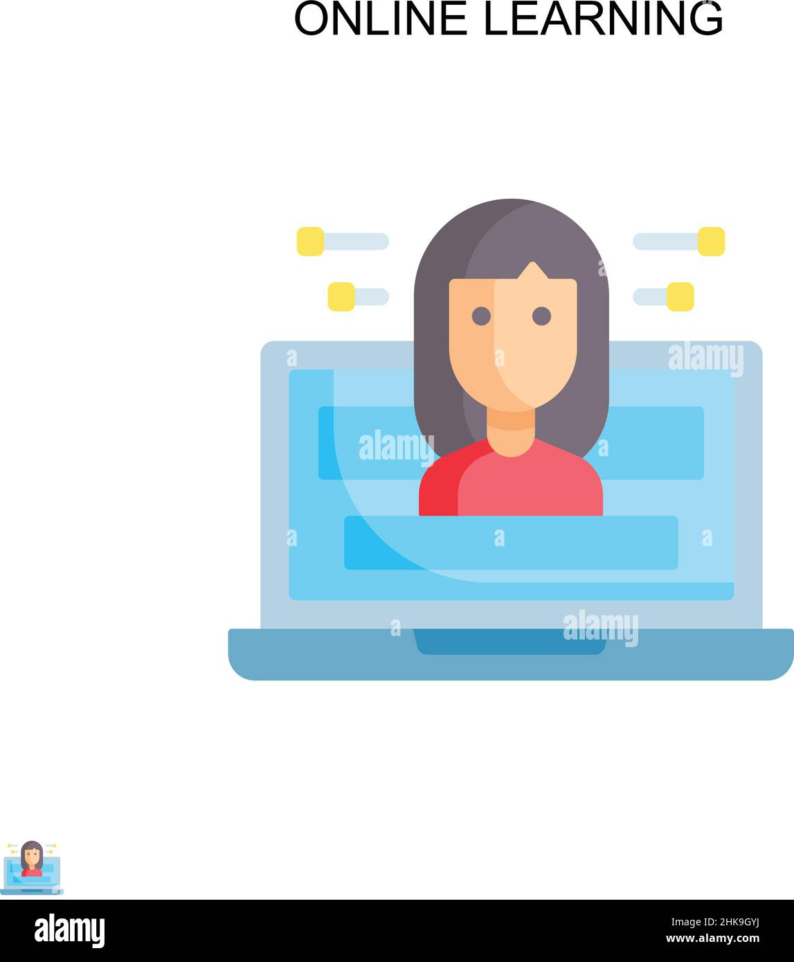 Child using computer at school Stock Vector Images - Alamy