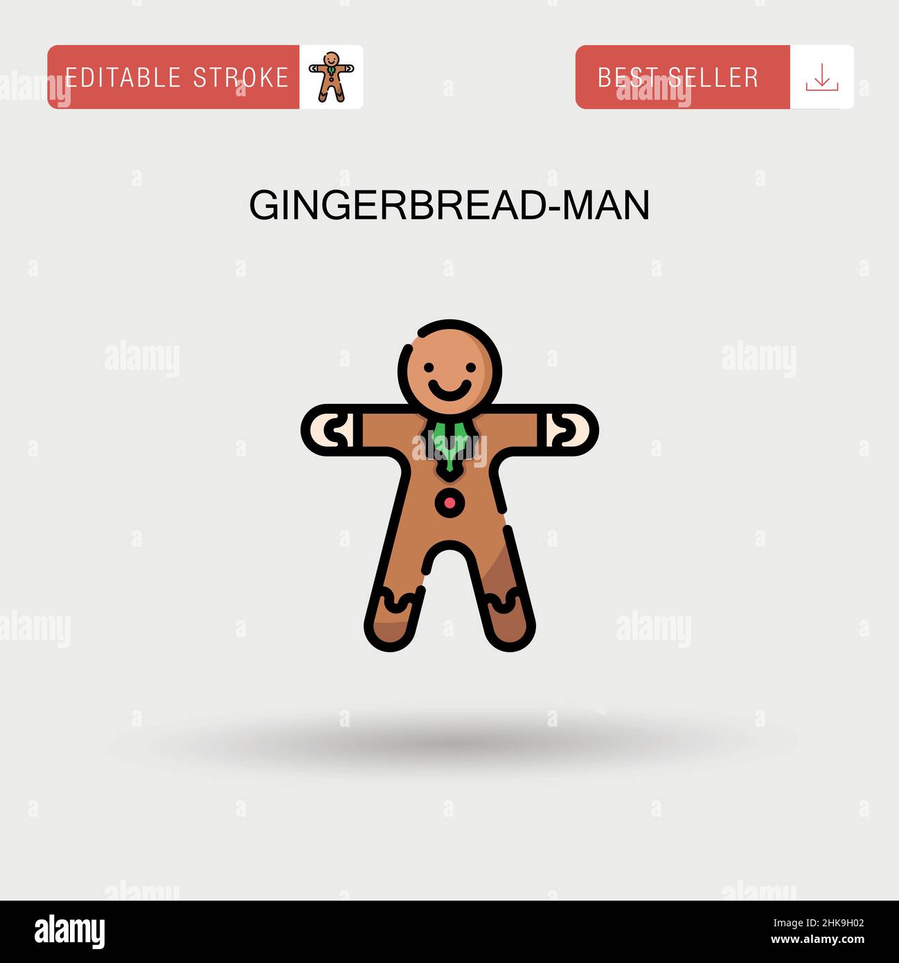 Gingerbread-man Simple vector icon Stock Vector Image & Art - Alamy