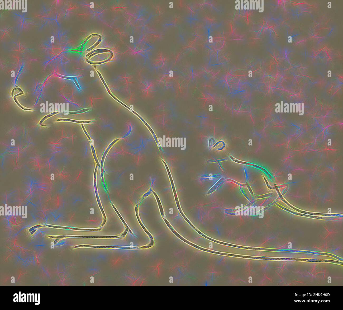 Inspired by In the background a jumping kangaroo, Kangaroo smoking an ...