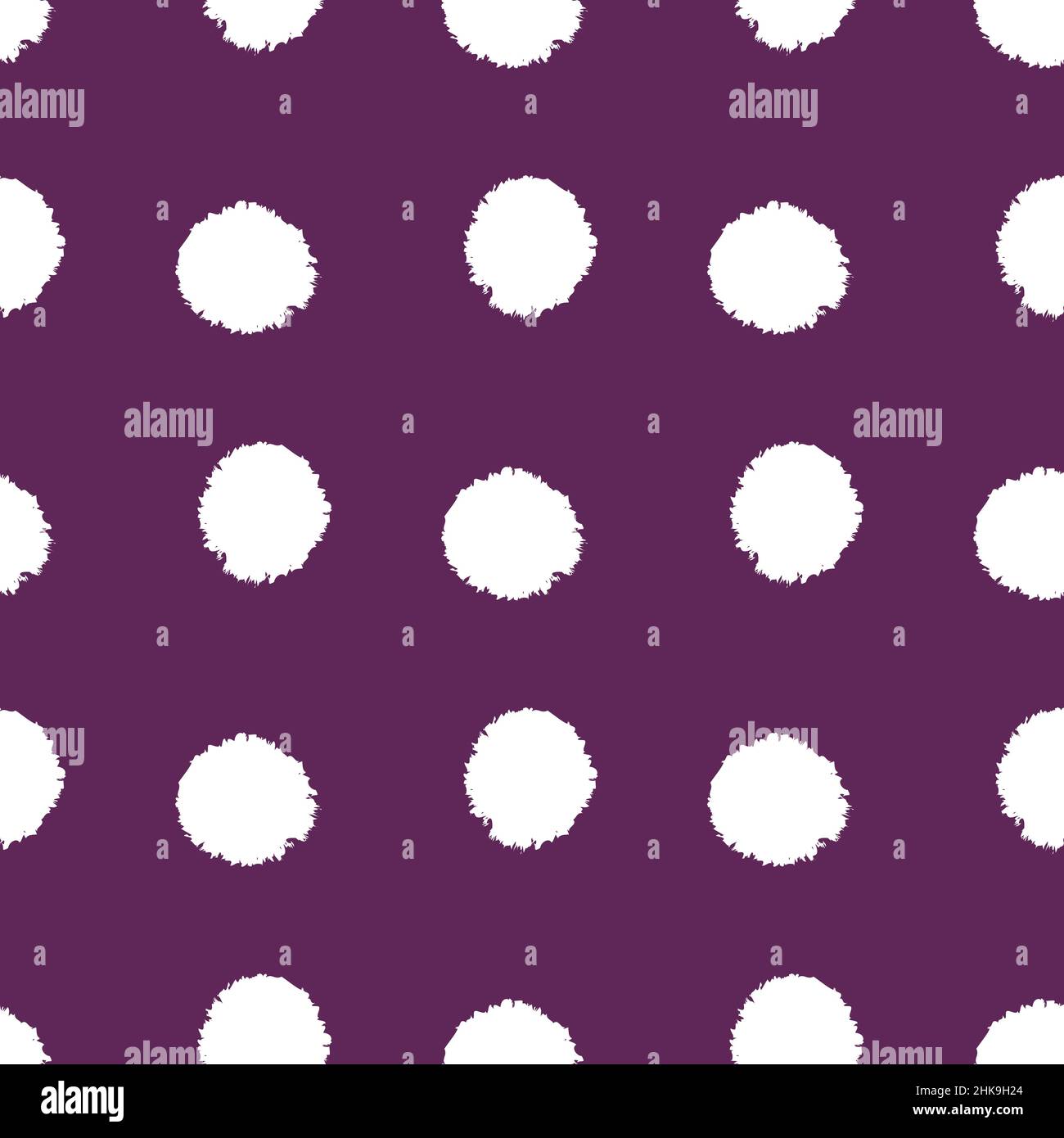 Pom poms of seamless pattern. Hand drawn cute background. Repeated texture in doodle style for ...