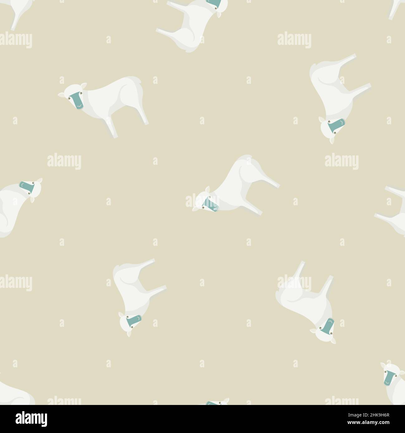 Seamless pattern of sheep. Domestic animals on colorful background ...