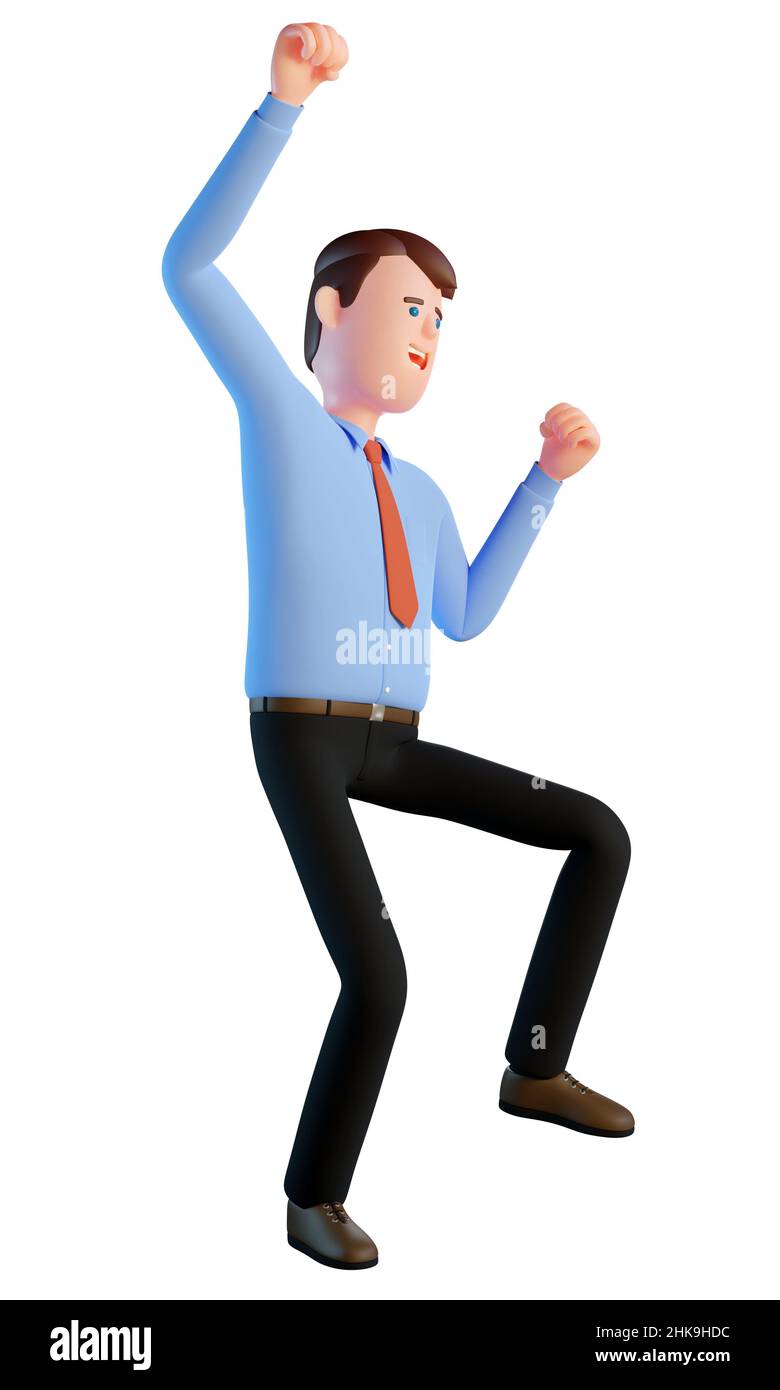 Cartoon celebrating man hi-res stock photography and images - Alamy