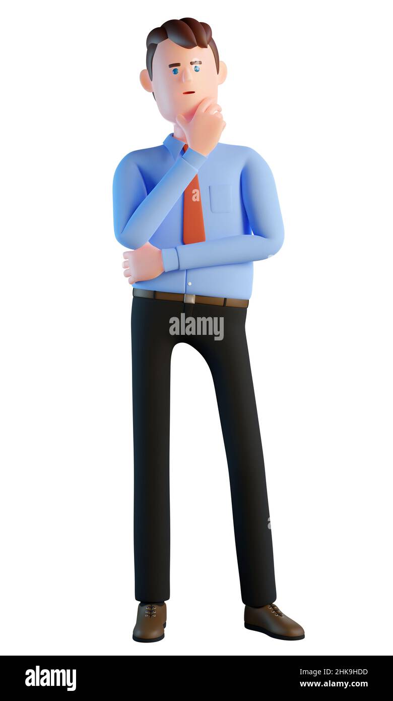3d man thought about the problem Stock Photo - Alamy