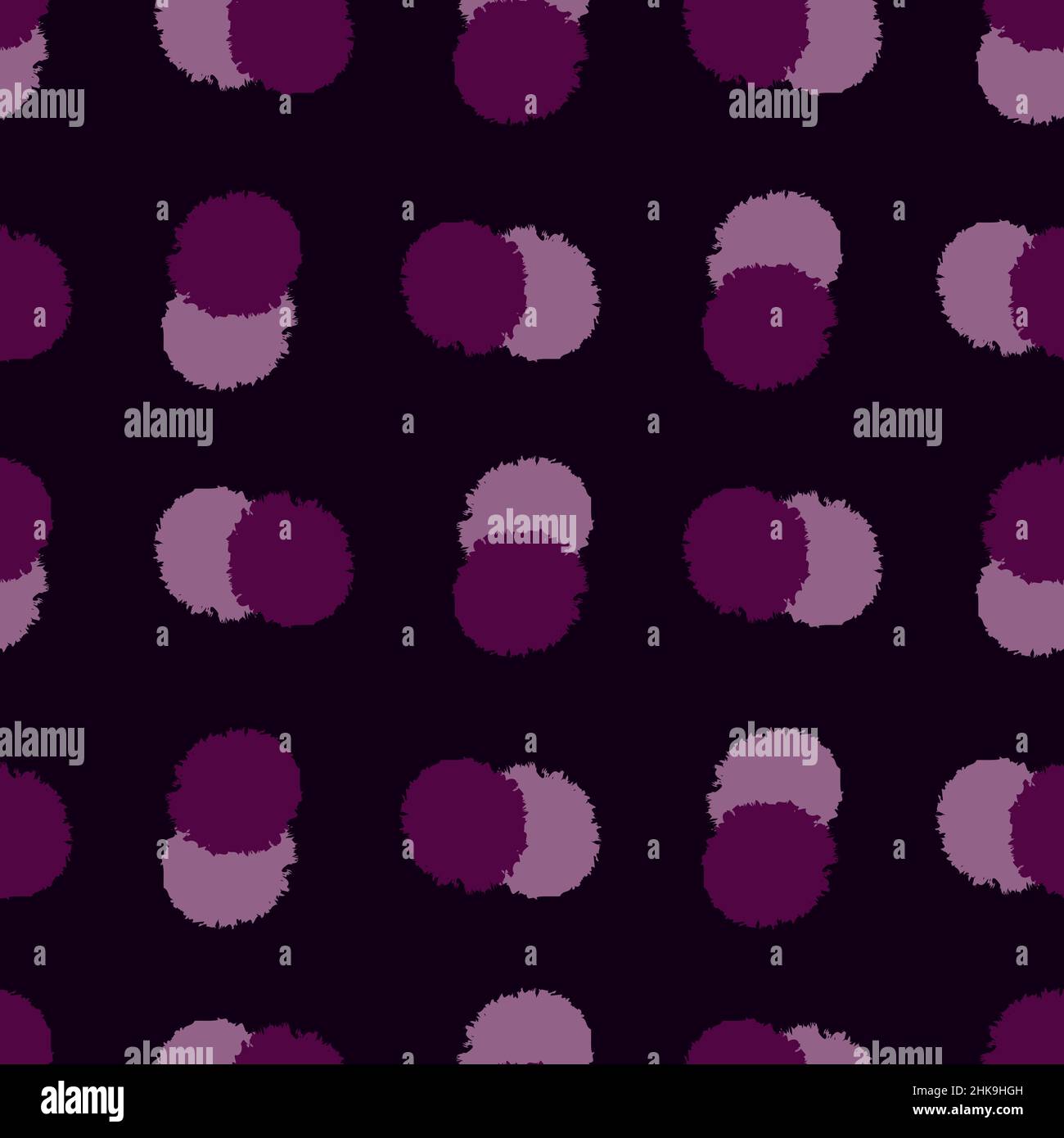 Pom poms of seamless pattern. Hand drawn cute background. Repeated ...