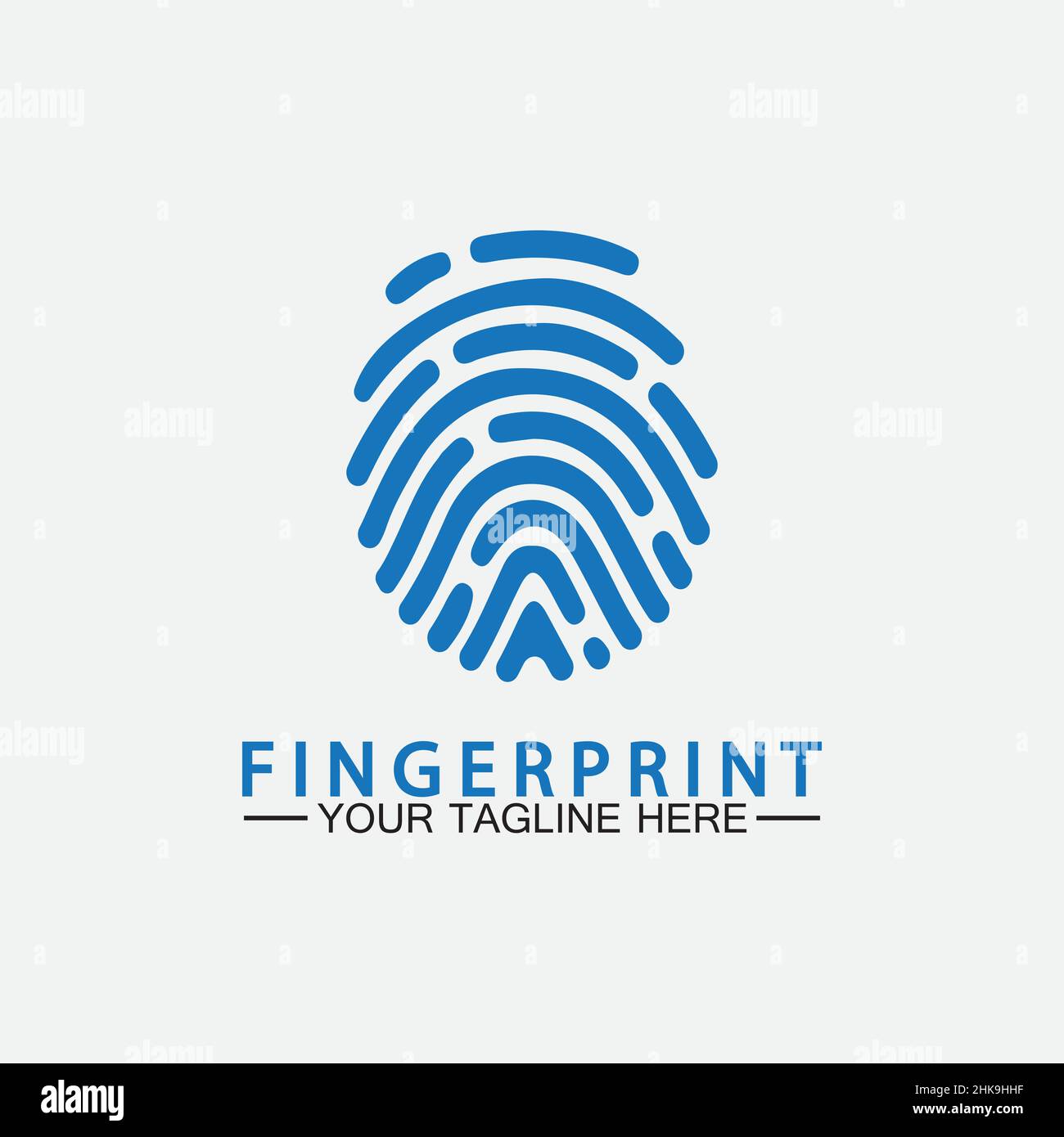 Fingerprint logo vector icon illustration template Stock Vector Image ...