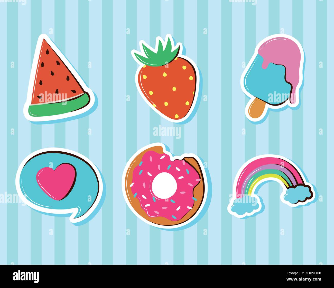 stickers icons set Stock Vector Image & Art - Alamy
