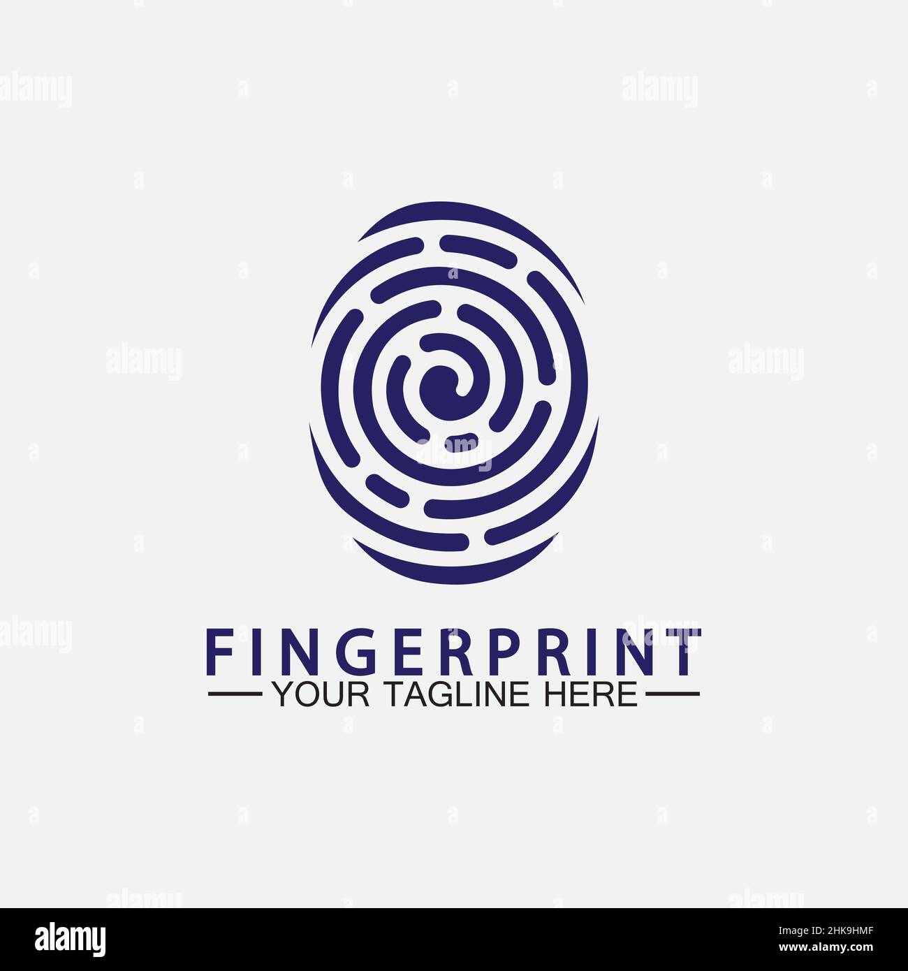 Fingerprint logo vector icon illustration template Stock Vector Image ...