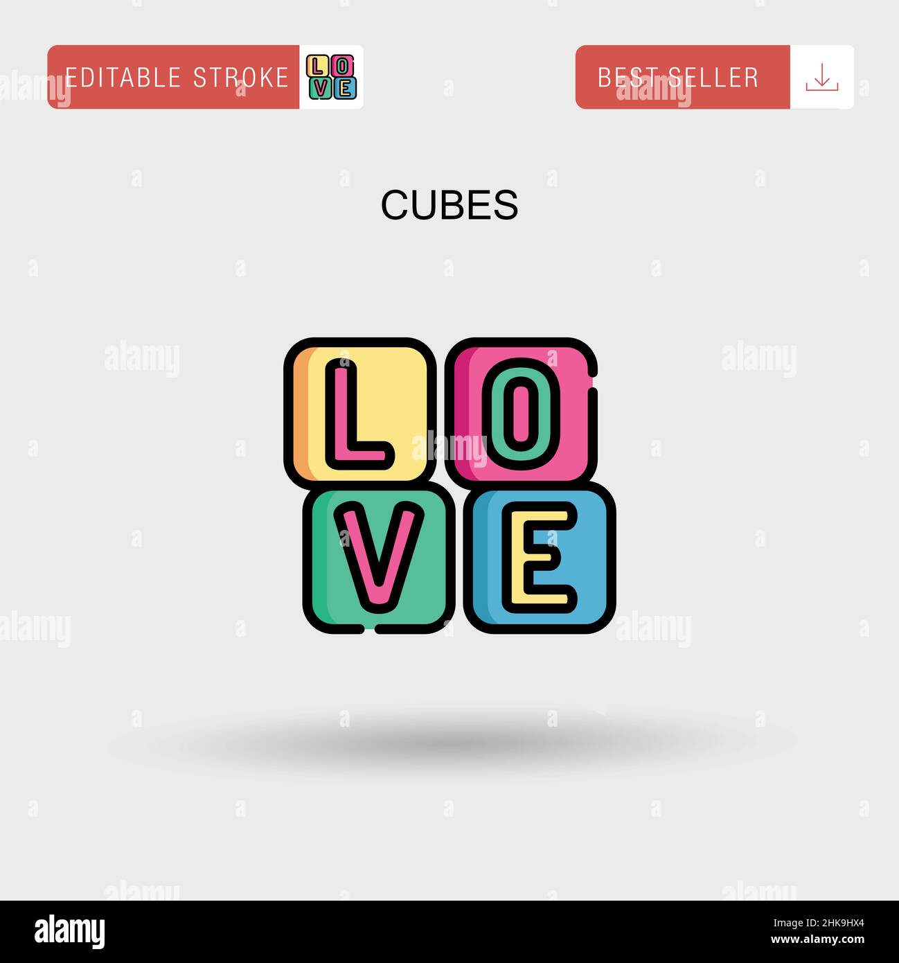 Isometric 3d cubes shape Stock Vector Images - Alamy