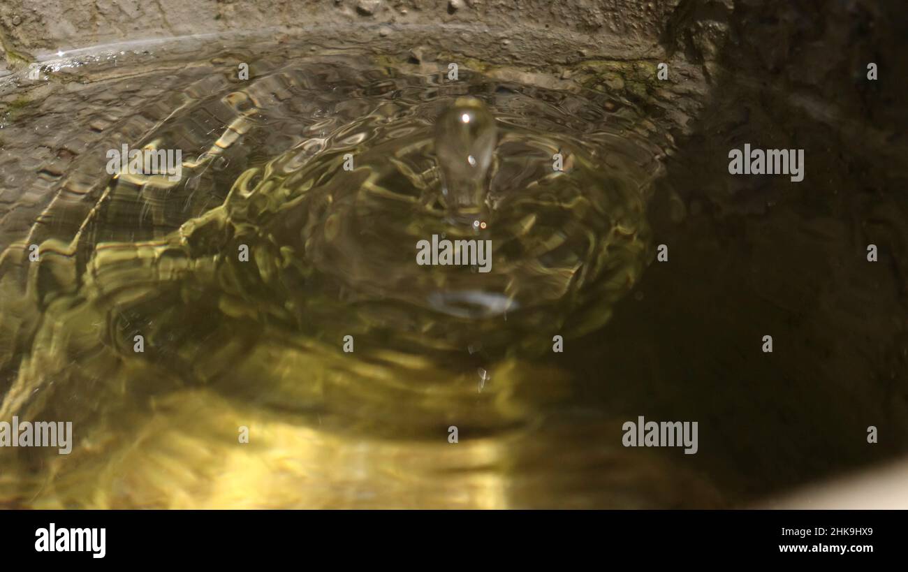 Circular dim water. Pure water vibration Stock Photo - Alamy
