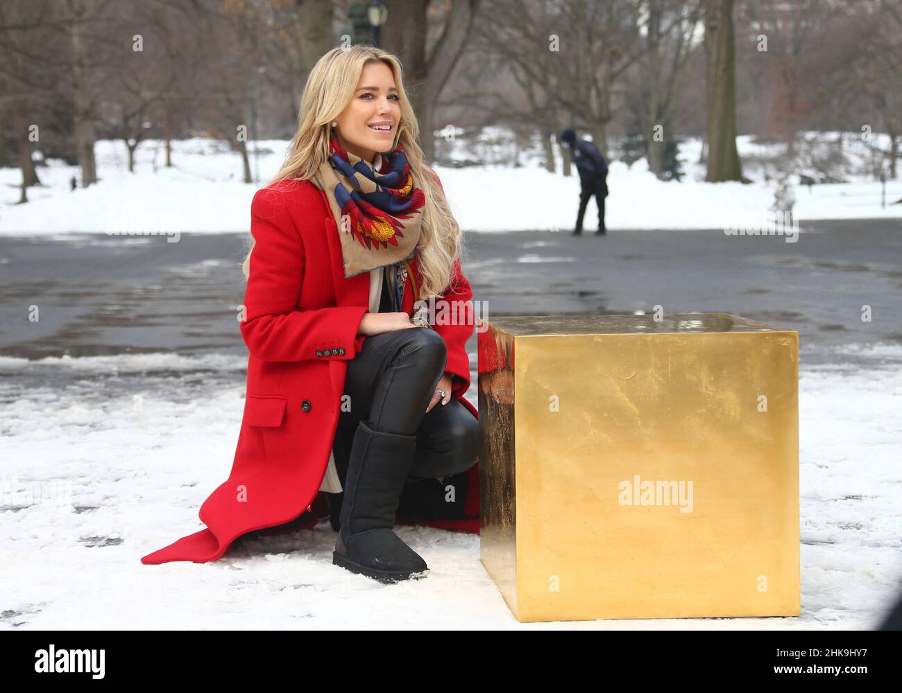 German pop artist Niclas Castello presents his new sculpture Golden ...