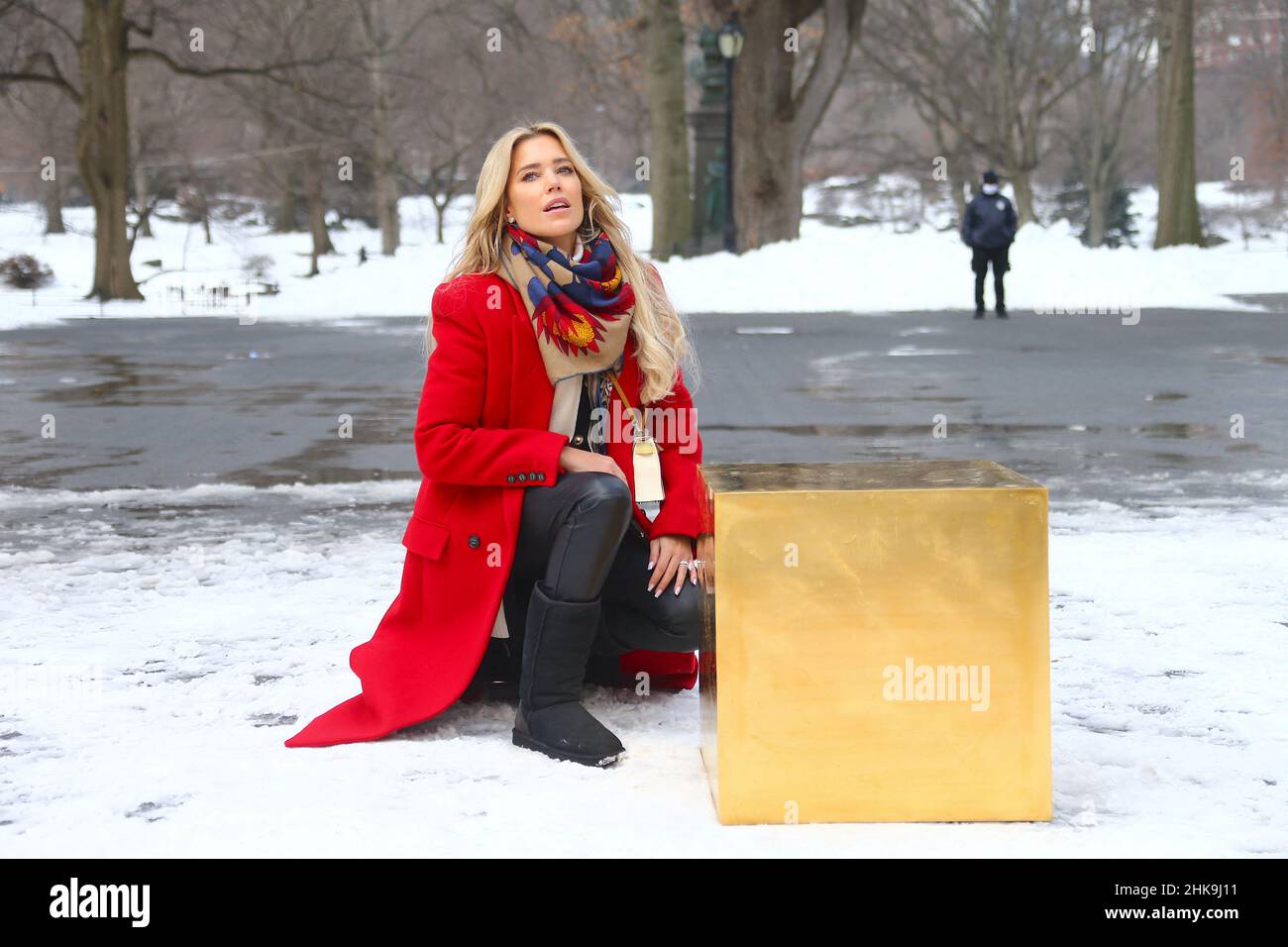 German pop artist Niclas Castello presents his new sculpture Golden ...