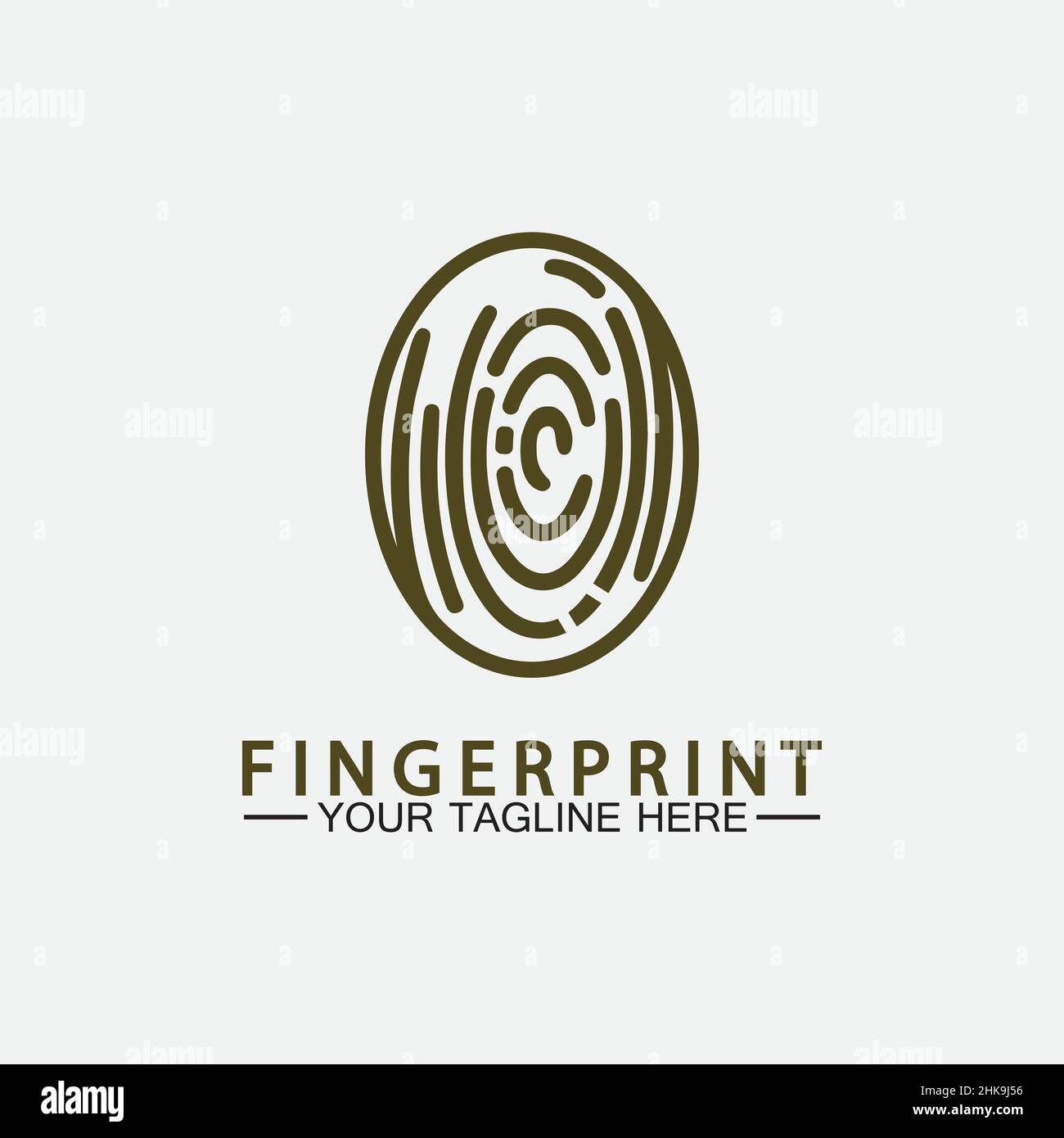 Fingerprint logo vector icon illustration template Stock Vector Image ...