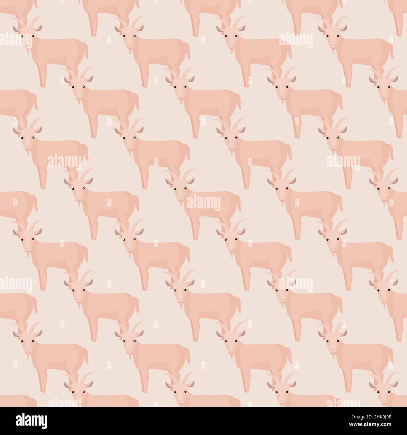 Seamless pattern of goat. Domestic animals on colorful background ...