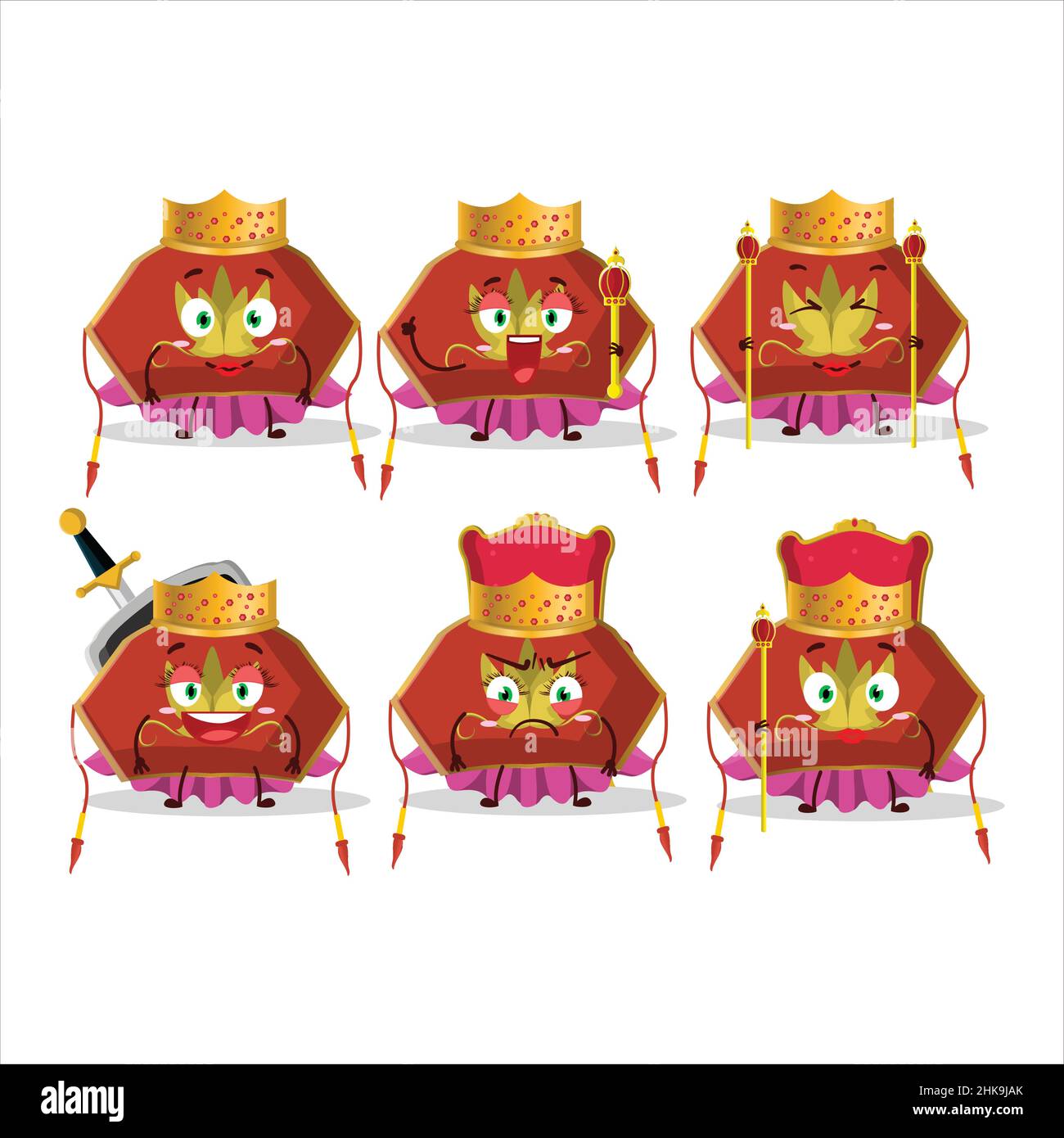 Queen and her magic clothes cartoon of red chinese woman hat wearing ...