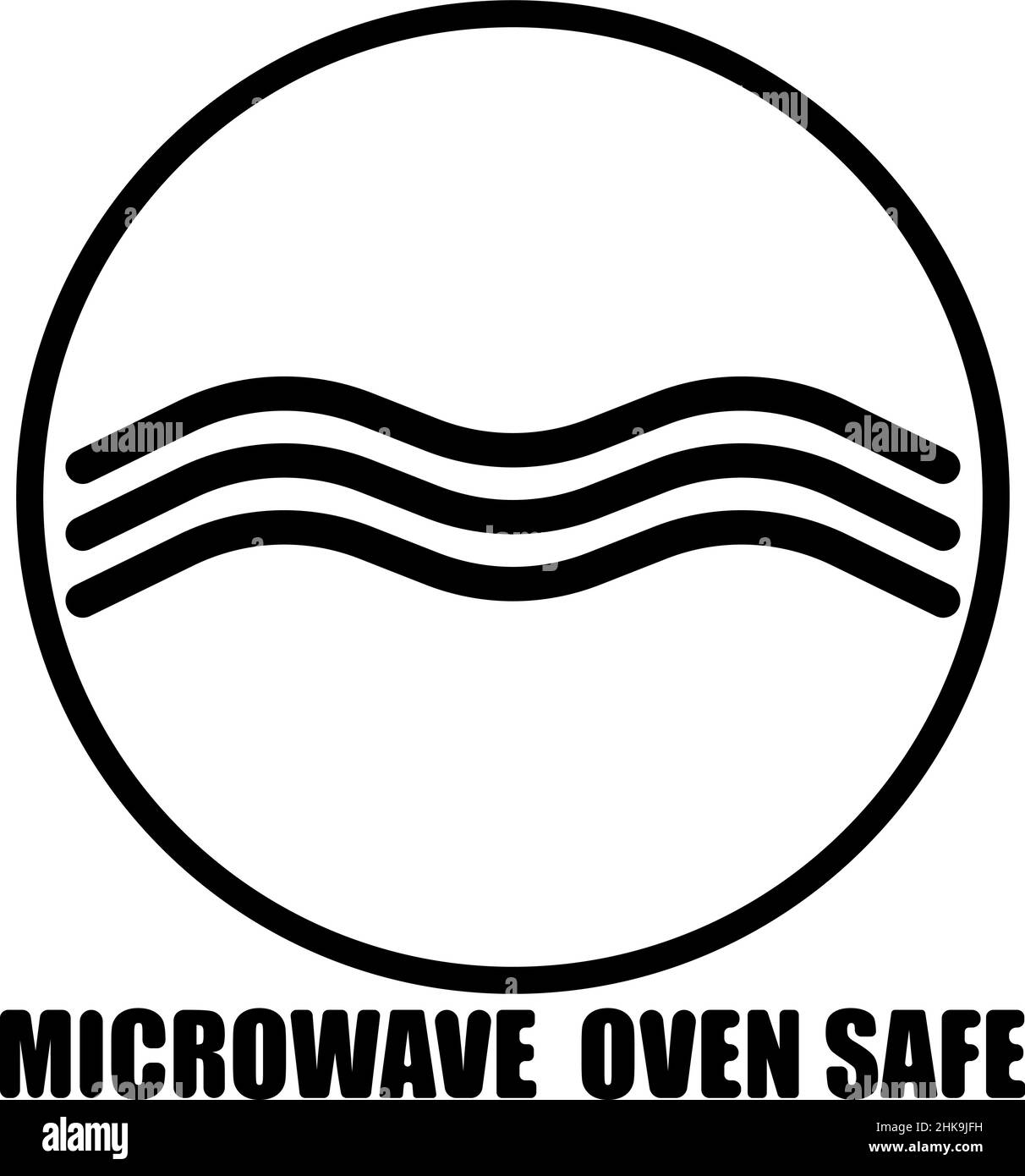 Microwave Oven Safe Inscriptions Isolated On White Background Icon