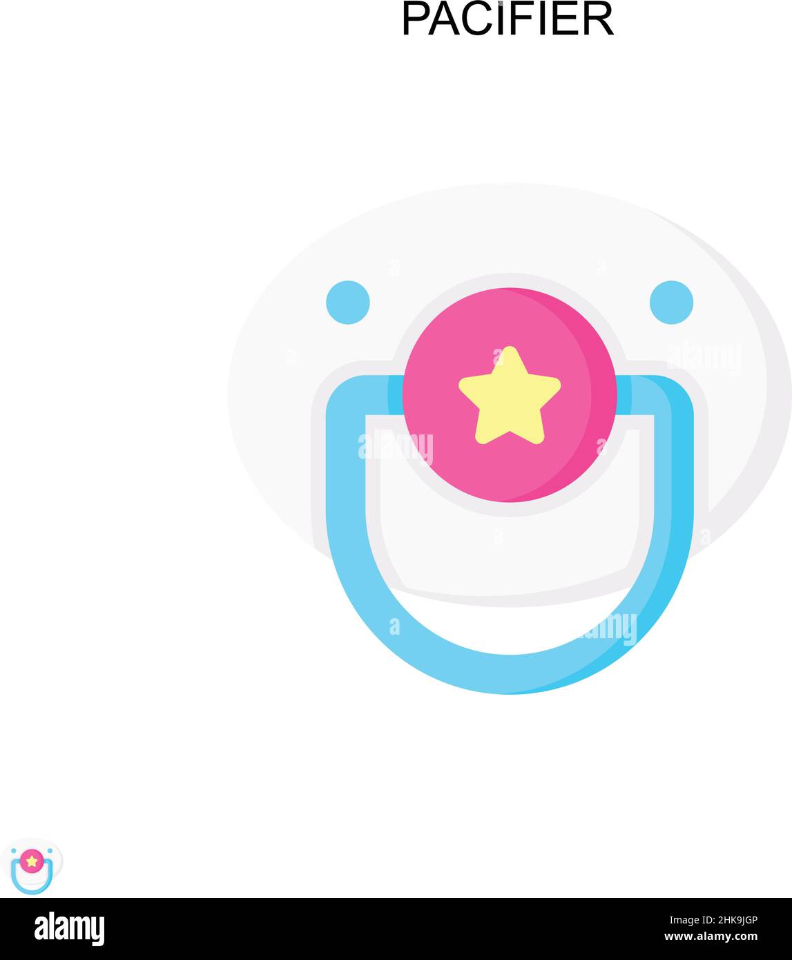 Pacifier Simple vector icon. Illustration symbol design template for ...
