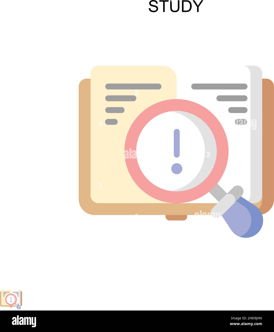 Study Simple vector icon. Illustration symbol design template for web ...