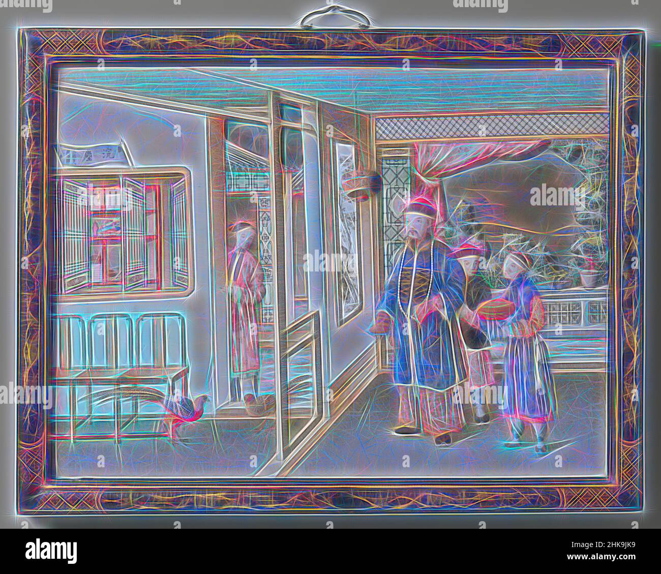 Inspired by Plaque depicting a mandarin's visit, Plaque depicting the ...